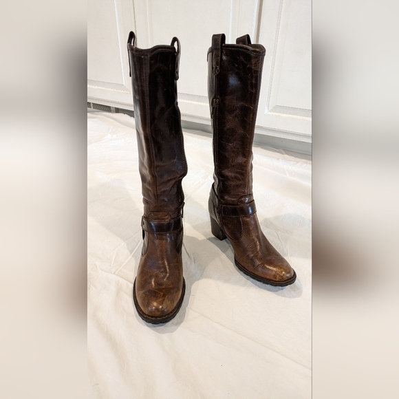 Born | Shoes | Born Susanne Brown Leather Tall Heeled Boots | Poshmark